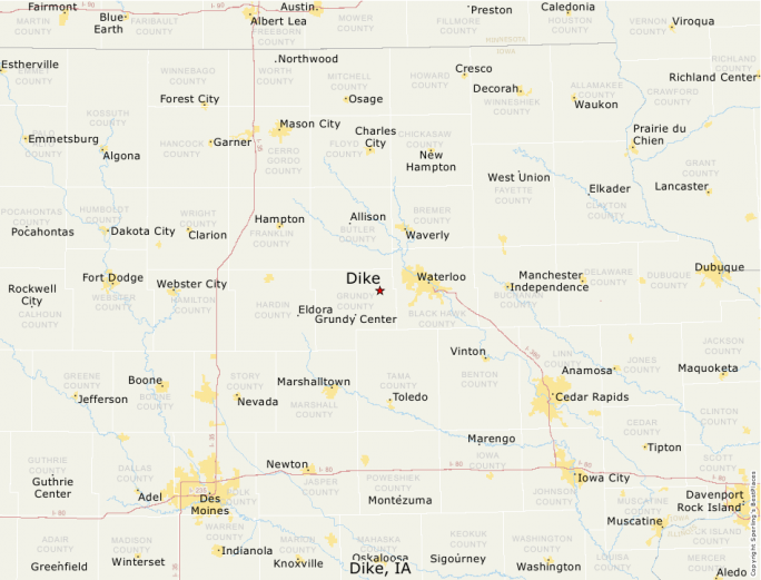 Map Of Dike Iowa at Gene Courtney blog