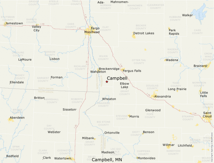 Campbell Minnesota Map at Lily Bloom blog