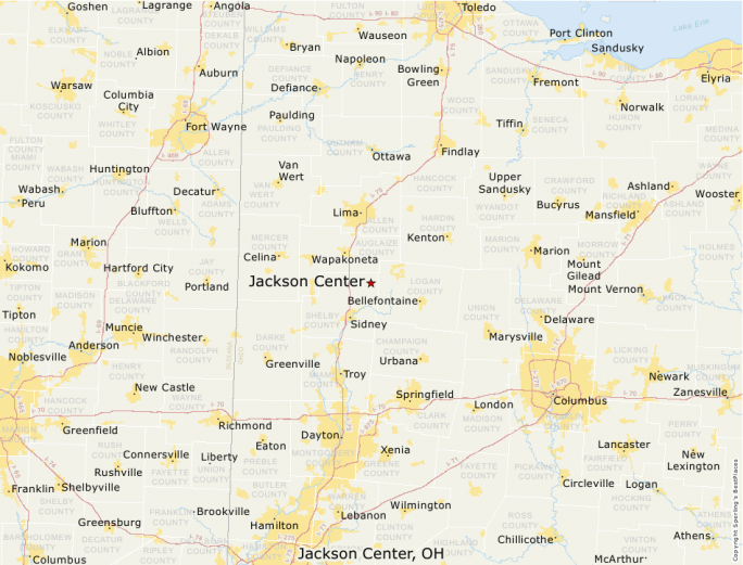 Jackson Center Ohio Directions at Jerry Cook blog