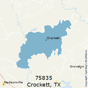 Crockett (zip 75835), TX