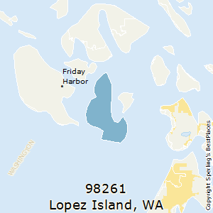 Lopez Island (zip 98261), WA