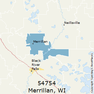 Merrillan,Wisconsin(54754) Zip Code Map